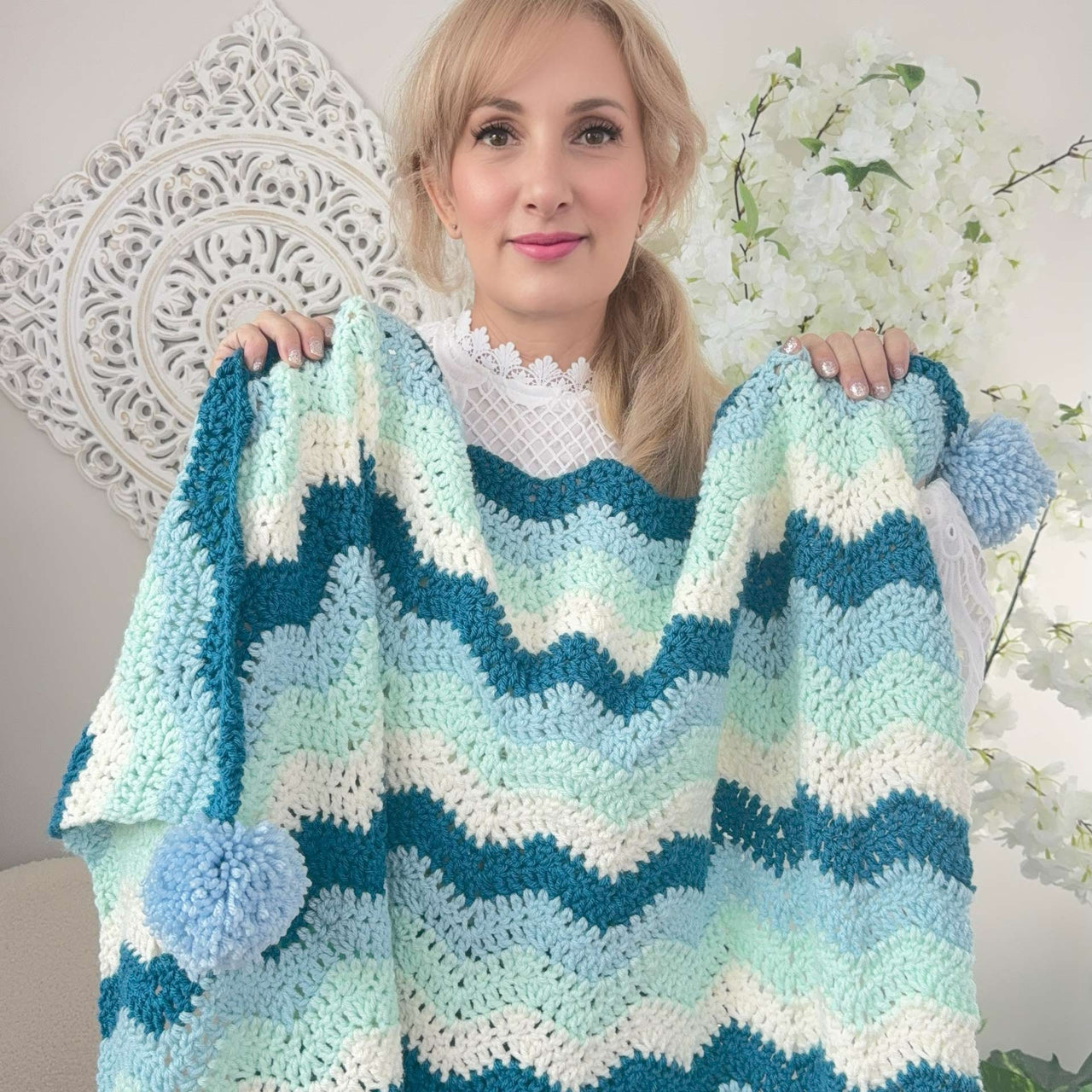 Ripple Blanket Crochet Pattern +VIDEO – TREASURIE