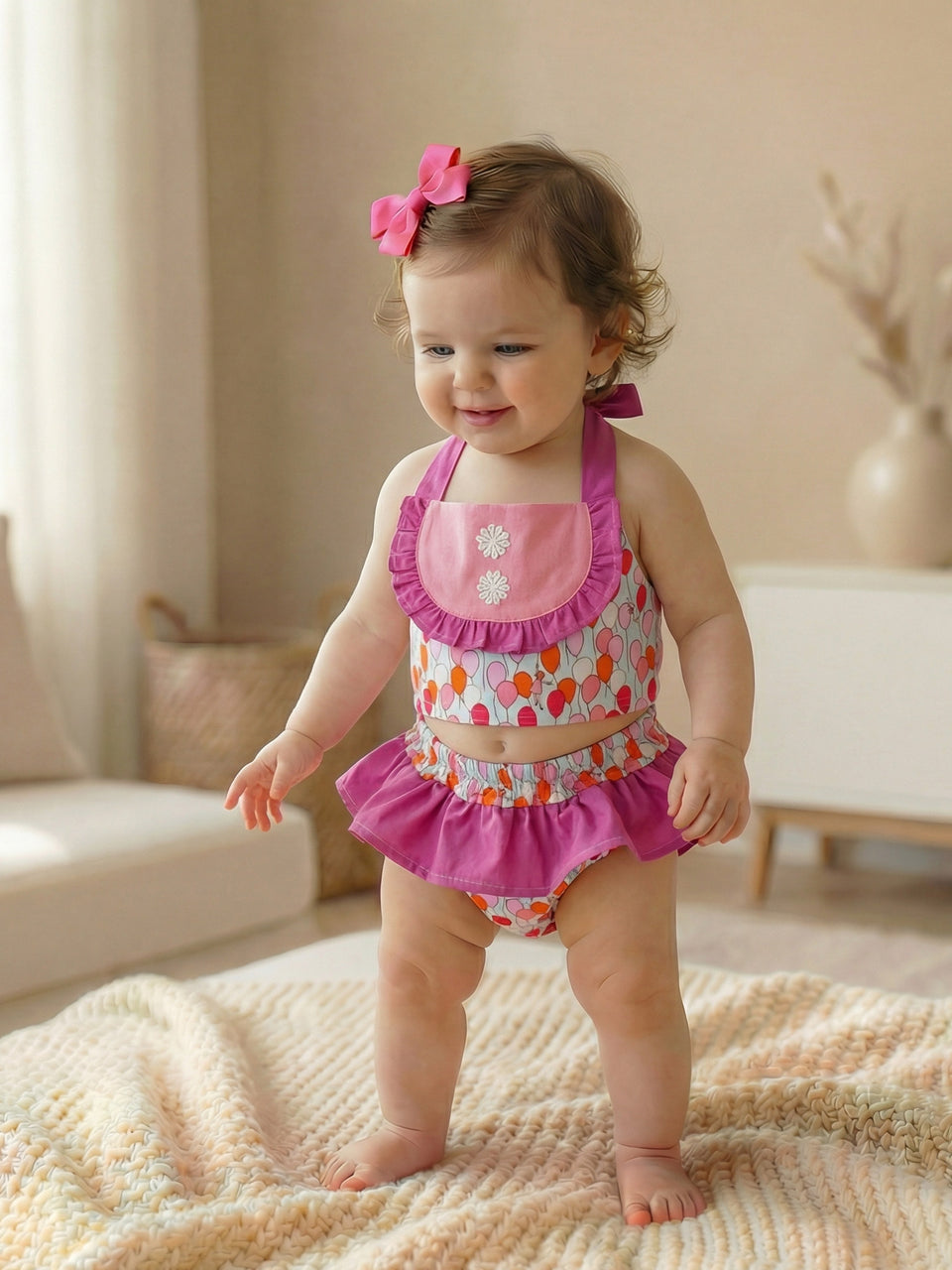 Baby Swimsuit Sewing Pattern – Birdie Vintage Baby Bikini (0–24 Months ...