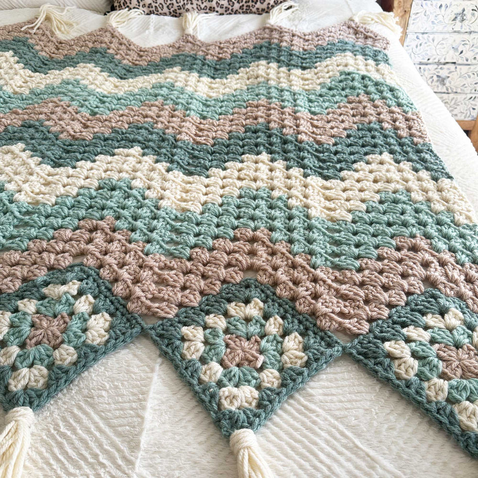 Diamond Blanket Crochet Pattern +VIDEO – TREASURIE