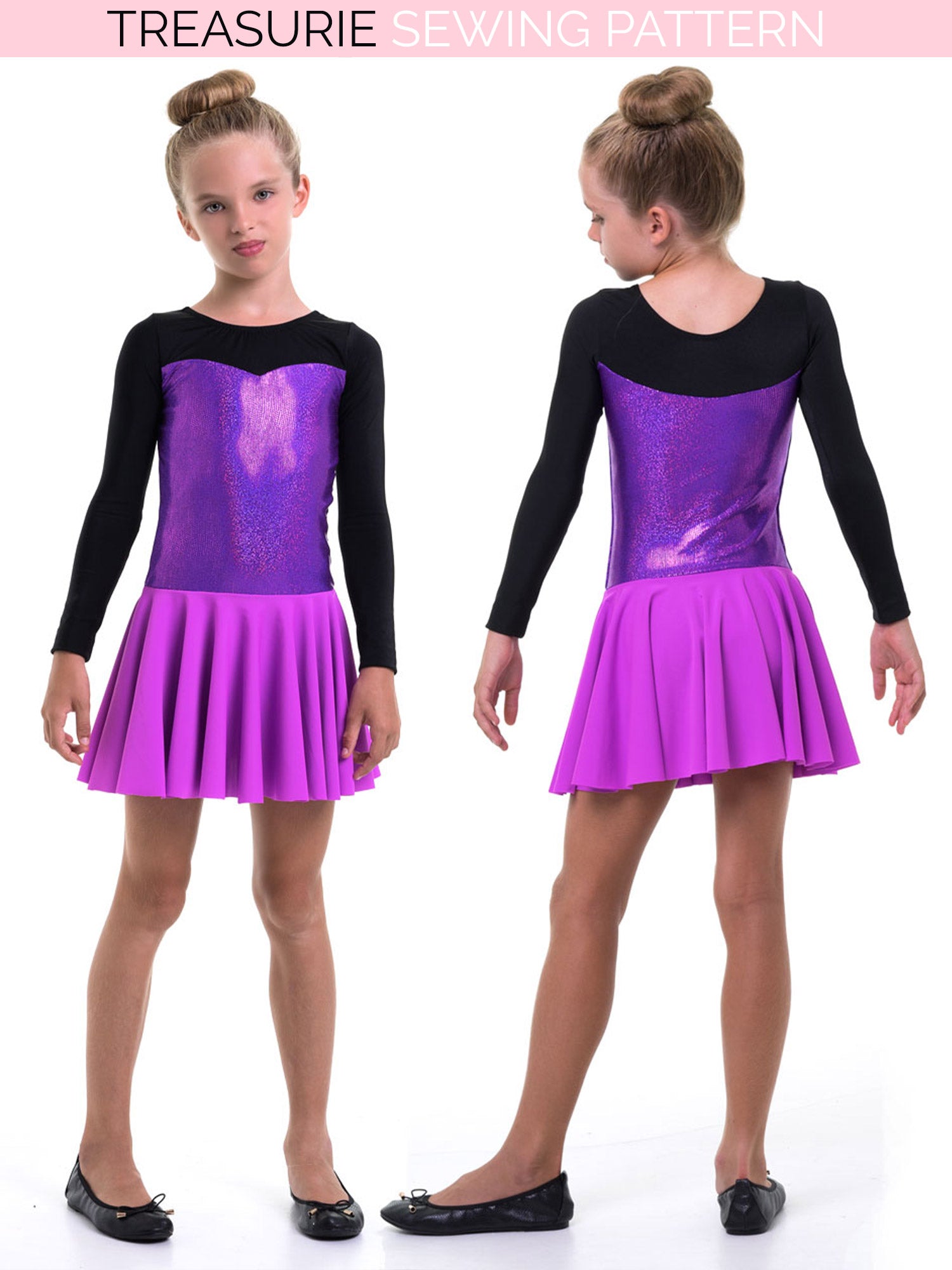 Leotard Patterns - LEOTARD #10 - Girls, Short & Long sleeve (L510 ...