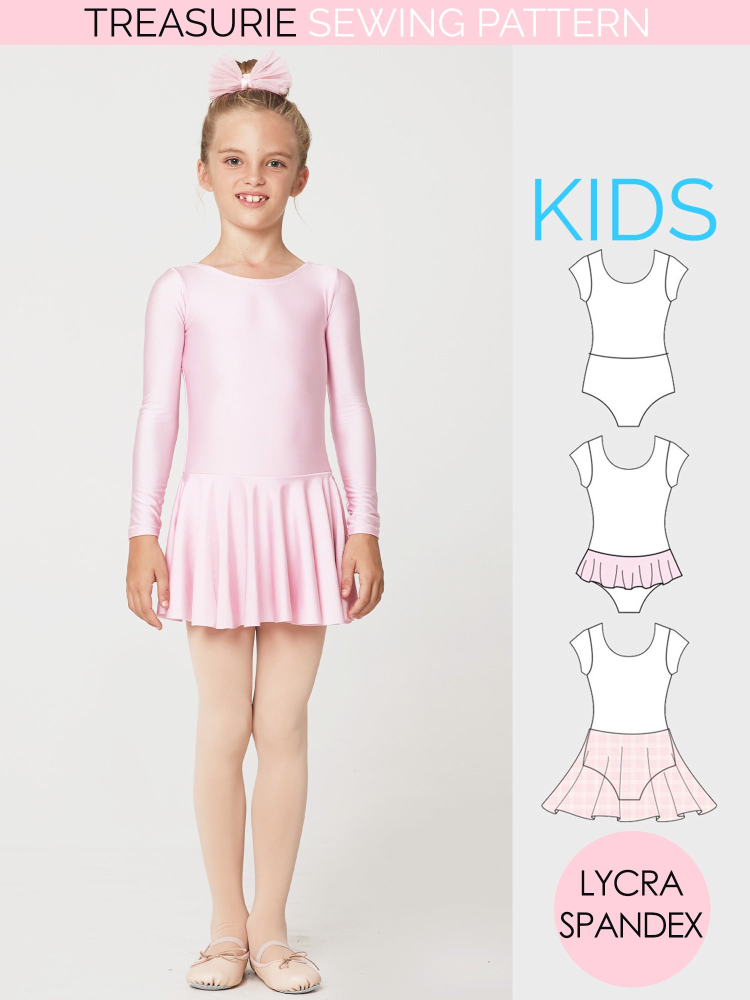 Leotard Patterns - LEOTARD #3 - Girls, Short/Long Sleeve (L503) – TREASURIE