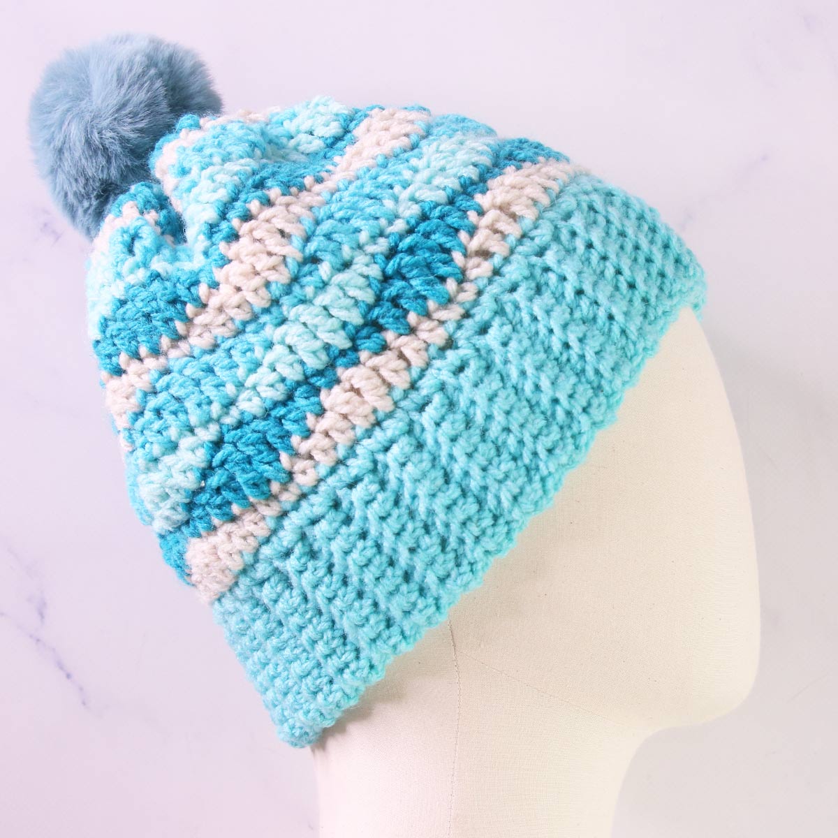 Wave Beanie Crochet Pattern PDF – TREASURIE