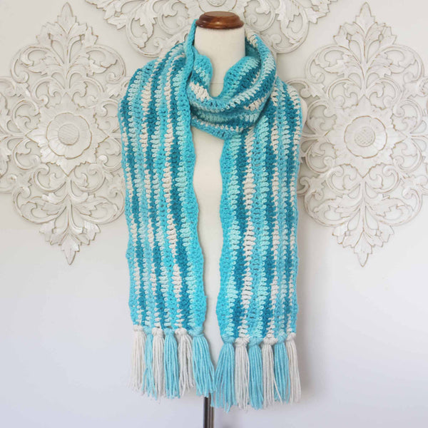 Wave Scarf Crochet Pattern PDF – TREASURIE