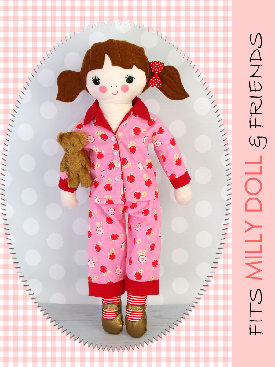 18 inch doll pajamas sewing pattern – TREASURIE