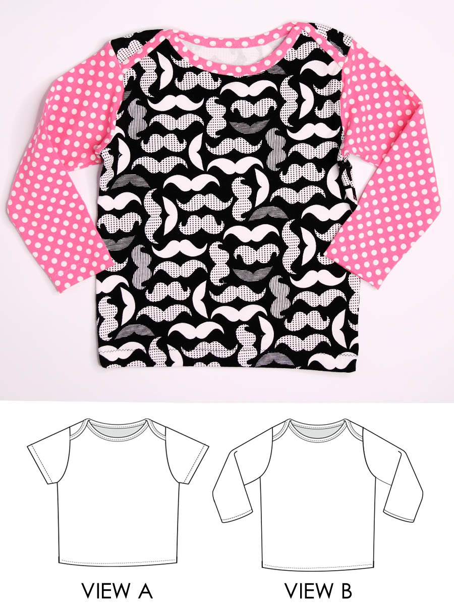 Baby Tshirt Pattern - Overlapped – TREASURIE