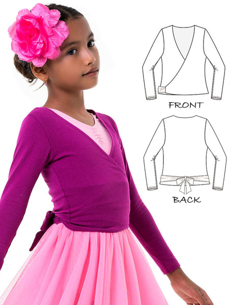 Girls wrap top pattern (s509) – TREASURIE