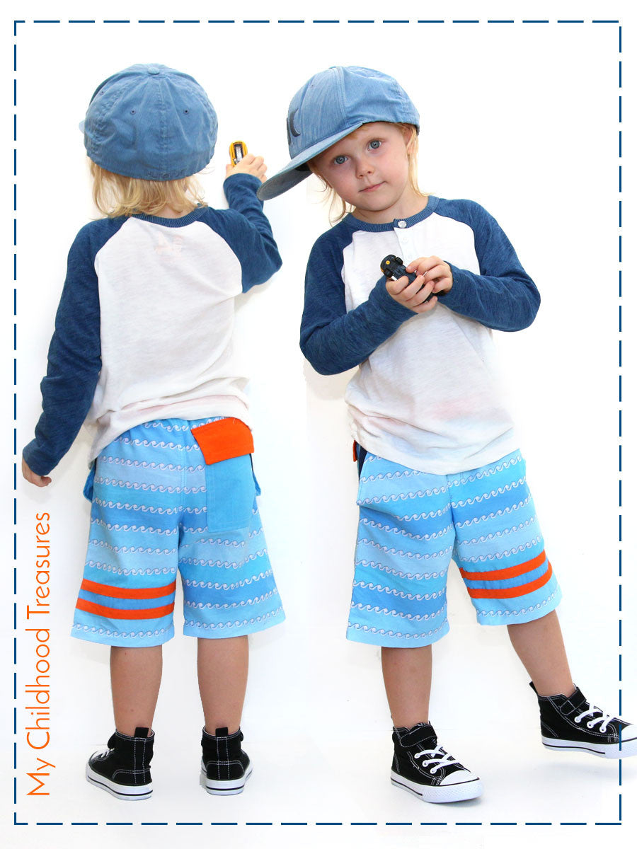 Boys Stripe Shorts Sewing Pattern – TREASURIE