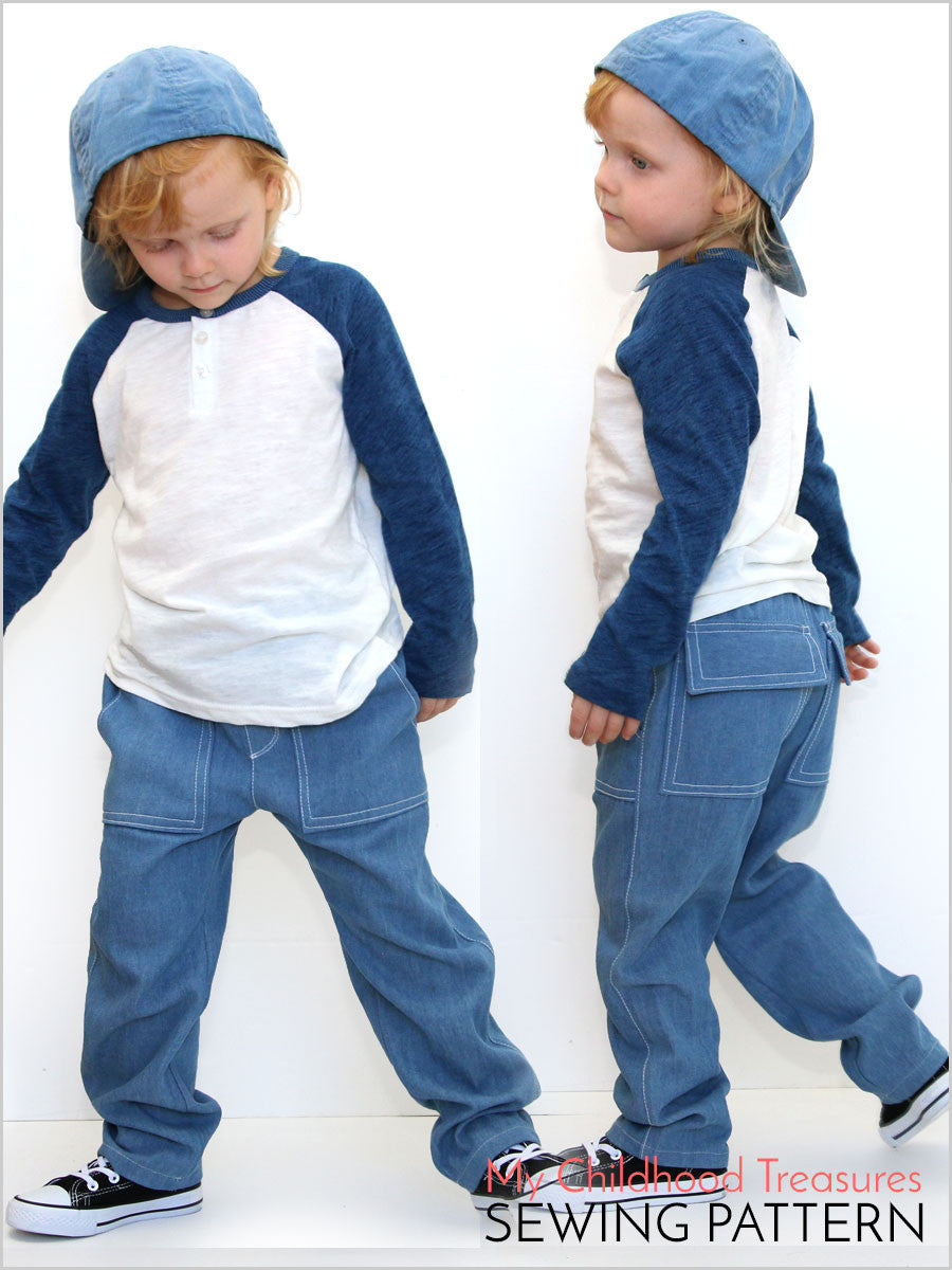 Boys Long Pants Sewing Pattern – TREASURIE