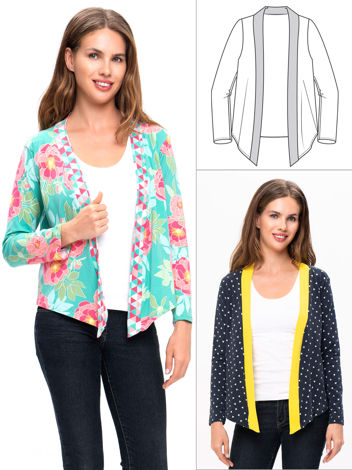 Stretch Cardigan Sewing Pattern – TREASURIE