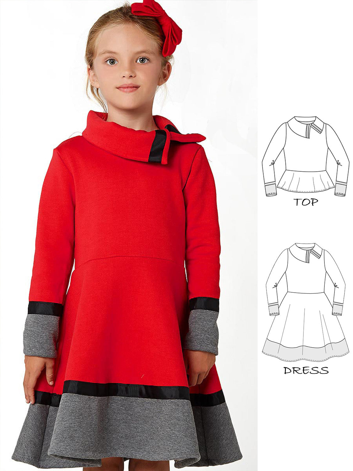 Colorblock Girls Dress Sewing Pattern – TREASURIE