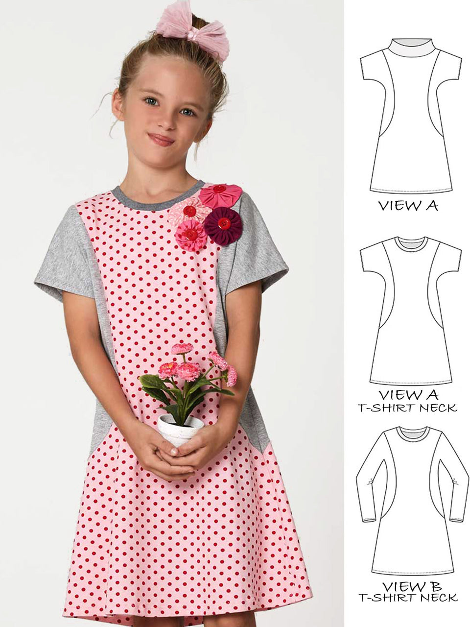 Amy Girls Dress Sewing Pattern – TREASURIE