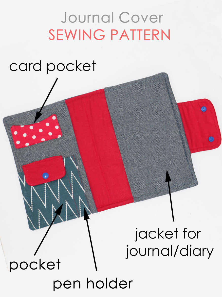 Journal Cover Pattern, Diary Cover Pattern, Notebook Cover Pattern ...