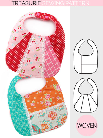 Patchwork Bibs Sewing Pattern – TREASURIE