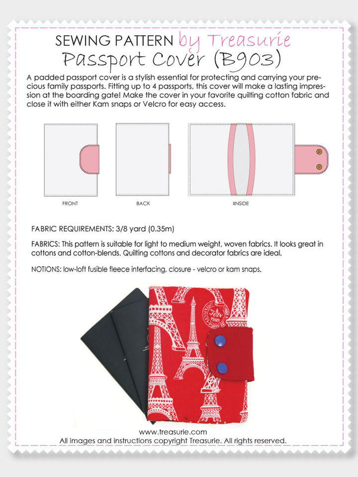 Passport Cover Pattern (B903) – TREASURIE
