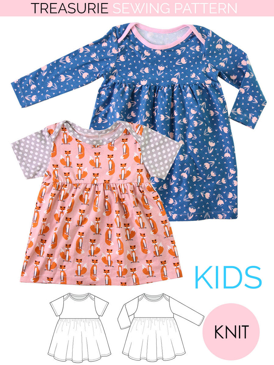 BETTY Girls Dress Sewing Pattern – TREASURIE