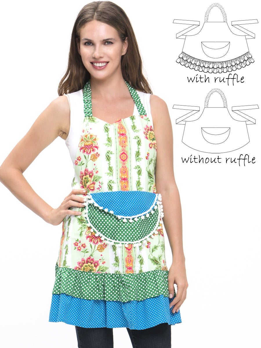 Ladies Apron Sewing Pattern – TREASURIE